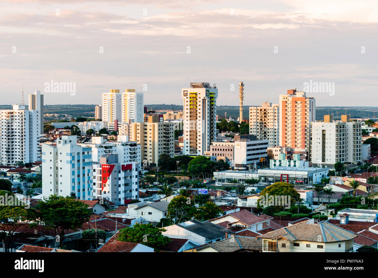 Panoramic view of the city of Bauru. Interior of the State of São Paulo ...