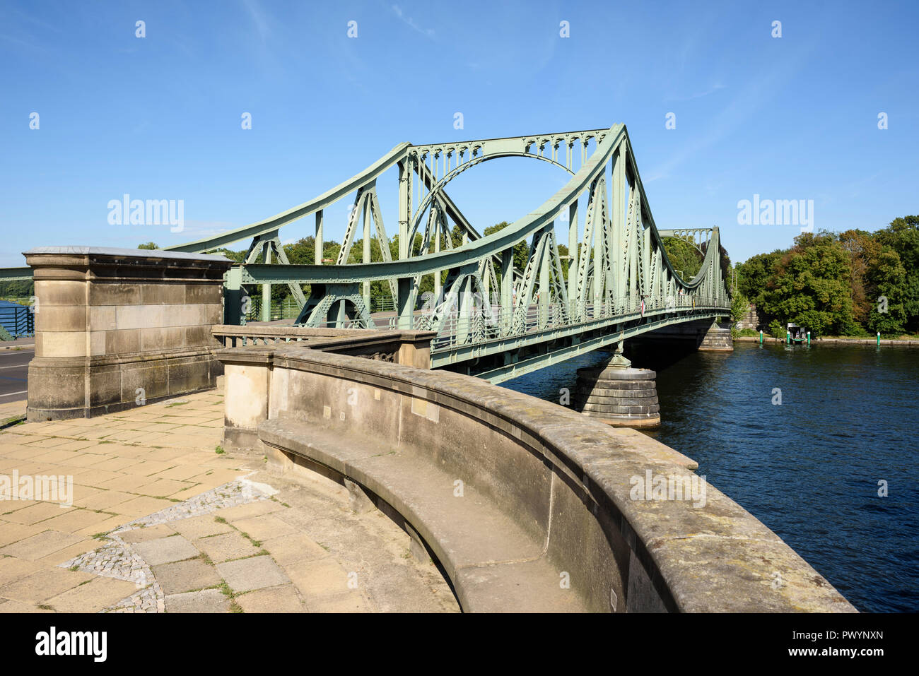 Potsdam. Berlin. Germany. Glienicke Bridge (Glienicker Brücke) spans ...