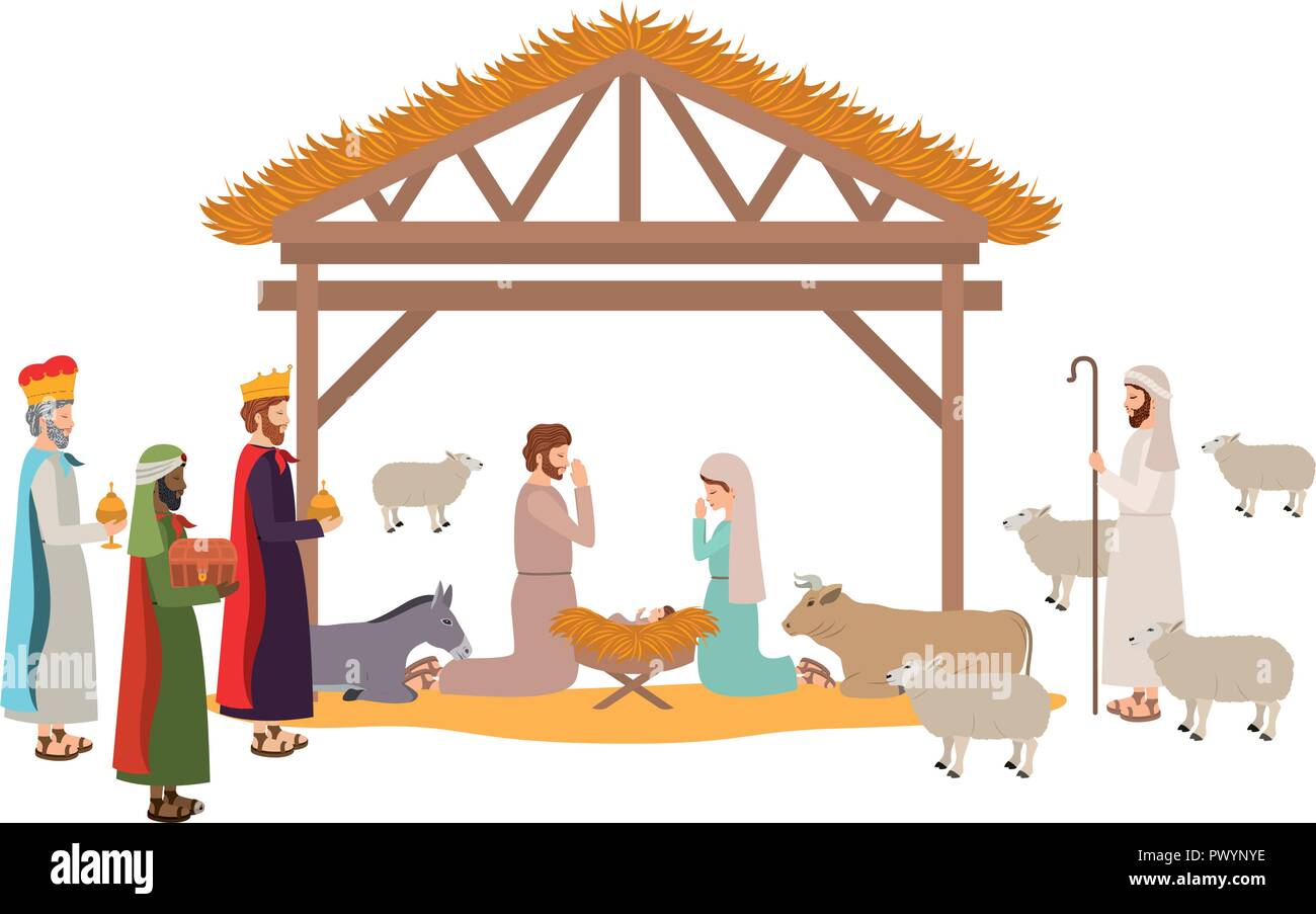 Manger house Stock Vector Images - Alamy