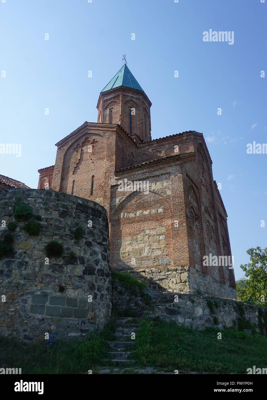 Gremi Monastery Church View with Stairs Wall and Blue Sky Stock Photo ...