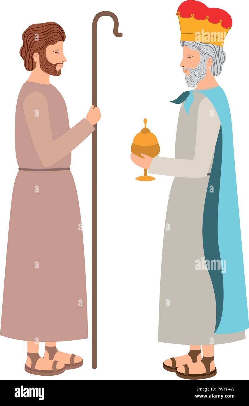 saint joseph with wise king character Stock Vector Image & Art - Alamy