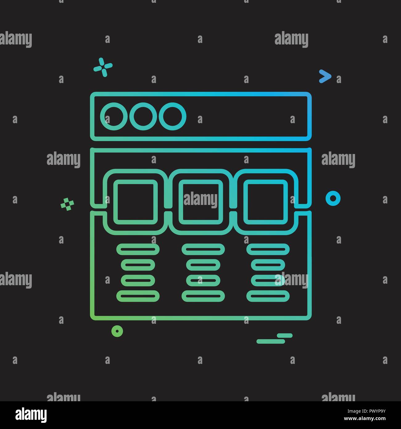 Web layouts icon design vector Stock Vector Image & Art - Alamy