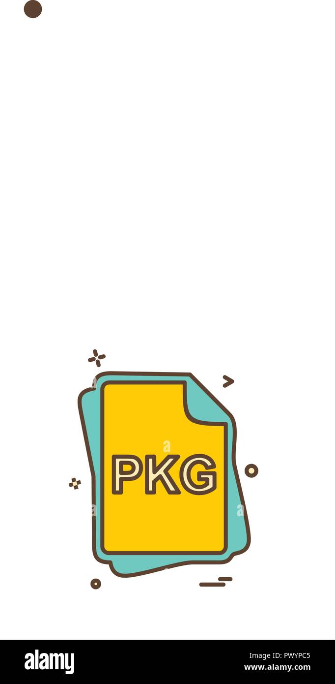 PKG file type icon design vector Stock Vector Image & Art - Alamy