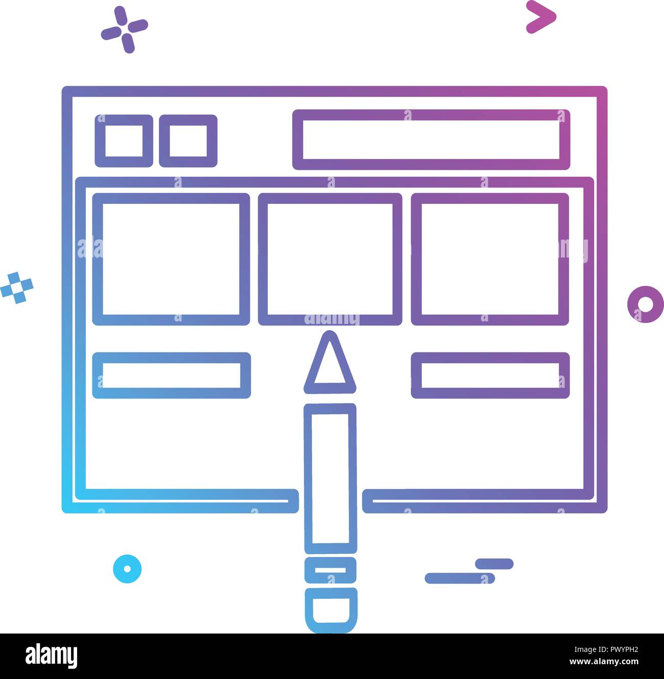 Web layout icon design vector Stock Vector Image & Art - Alamy