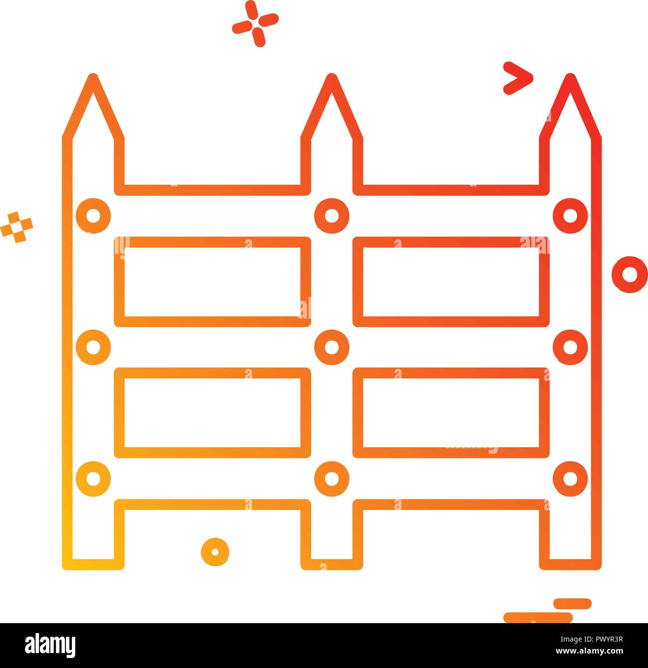 Boundary Wall Icon Design Vector Stock Vector Image And Art Alamy