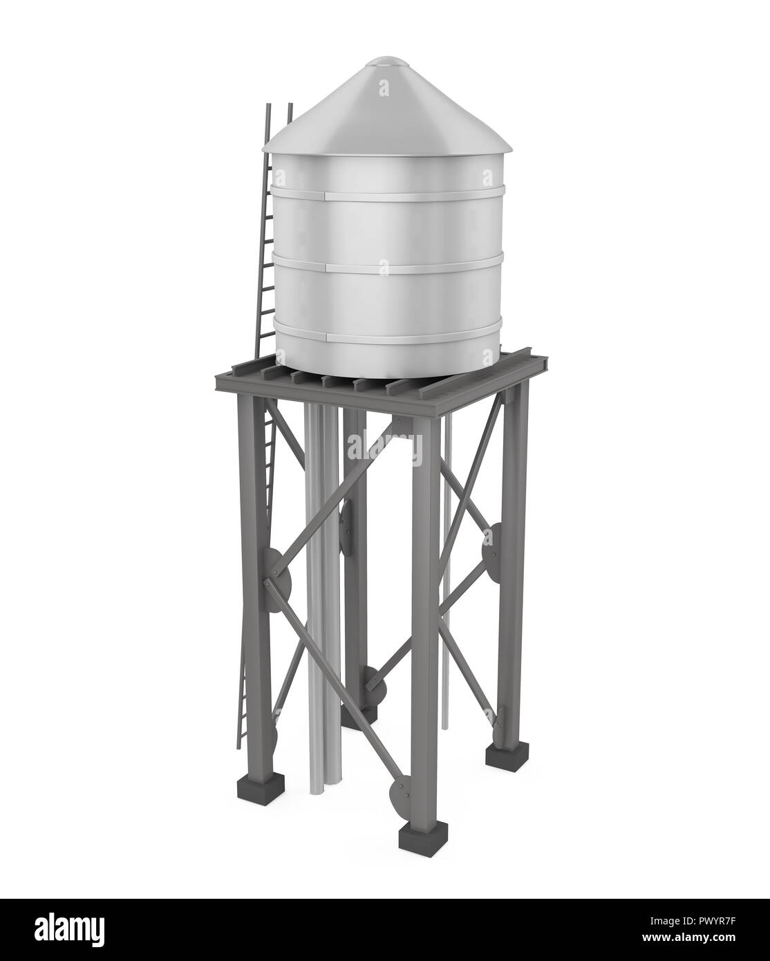 Water tower infrastructure Cut Out Stock Images & Pictures - Alamy