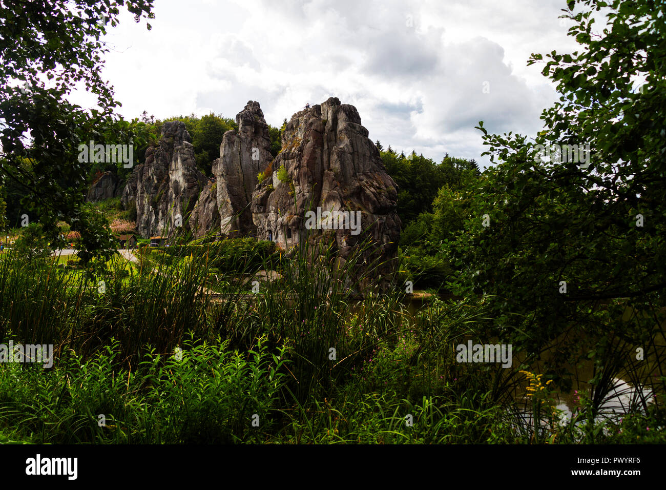 Externsteine sandstone rock formation hi-res stock photography and ...