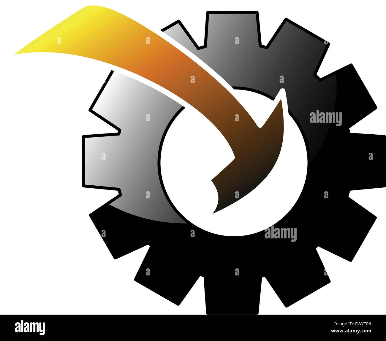 Icon Gear with arrow - Vector Stock Vector Image & Art - Alamy