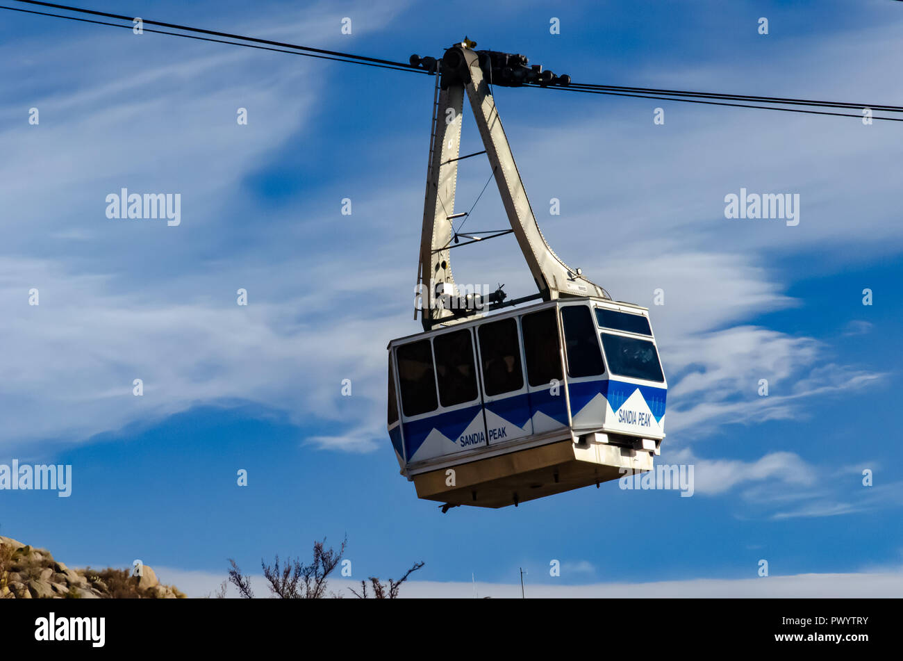 Sandia aerial tram in Albuquerque, New Mexico is the longest U.S ...