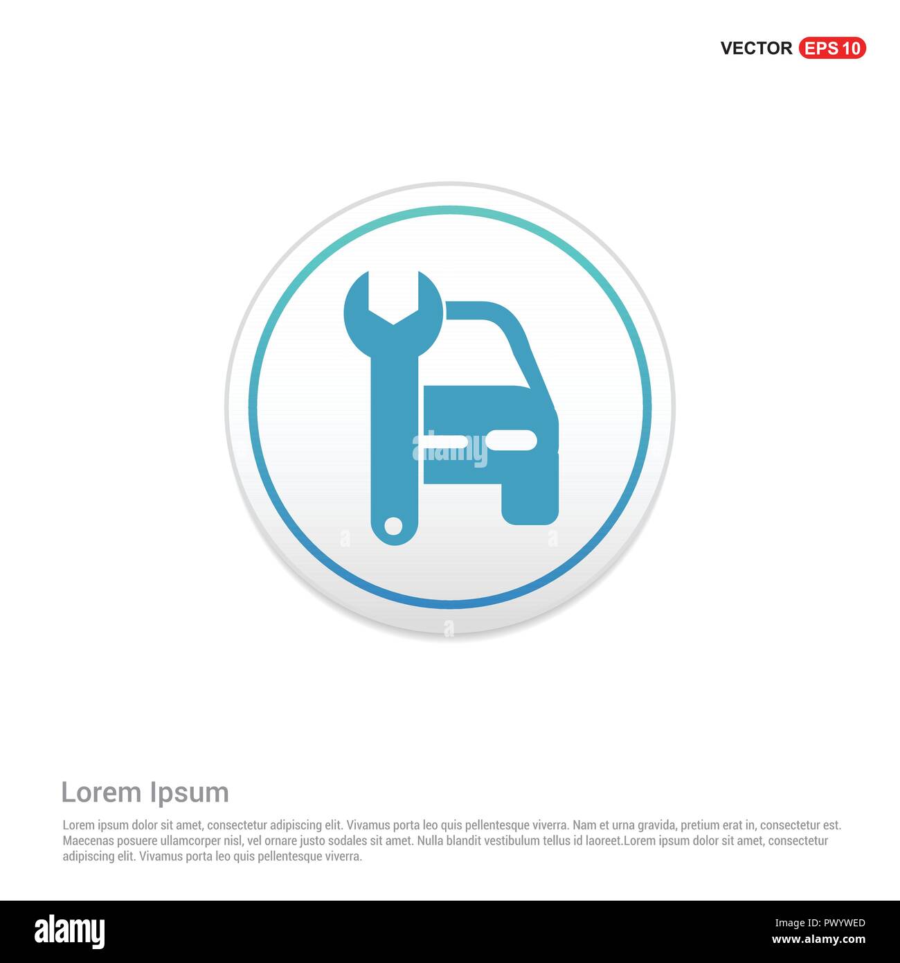 Car Repair Icon - white circle button Stock Vector Image & Art - Alamy