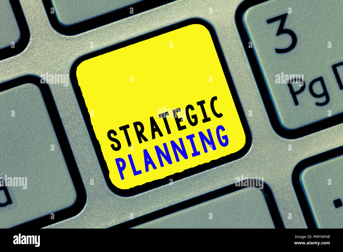 Conceptual hand writing showing Strategic Planning. Business photo text ...