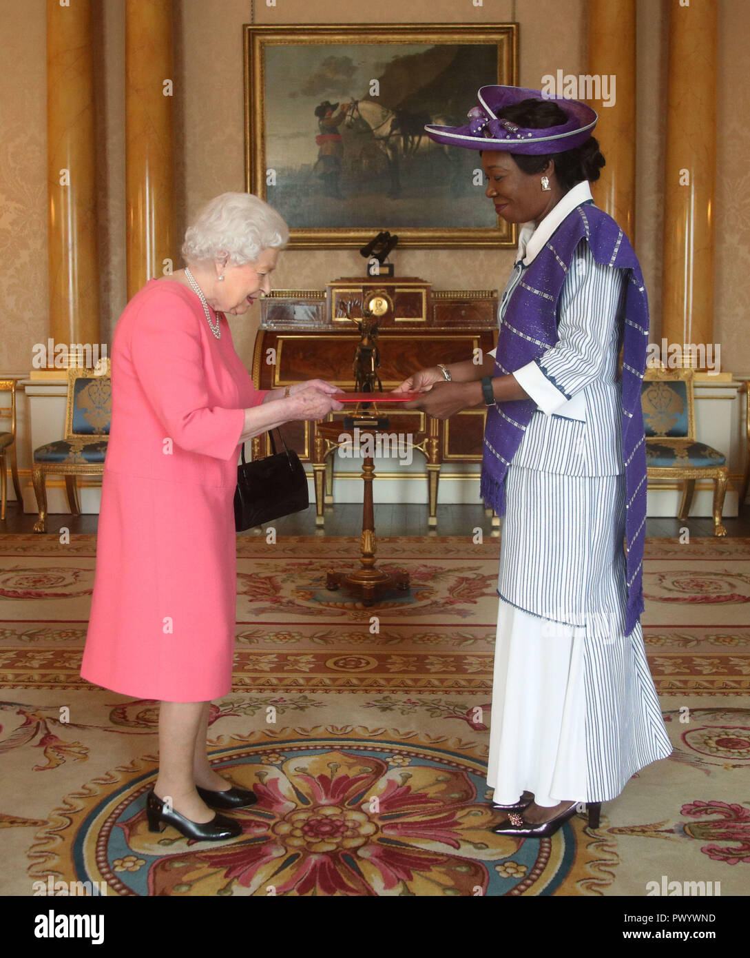 Queen Elizabeth II with Her Excellency the Ambassador of Burkina Faso ...