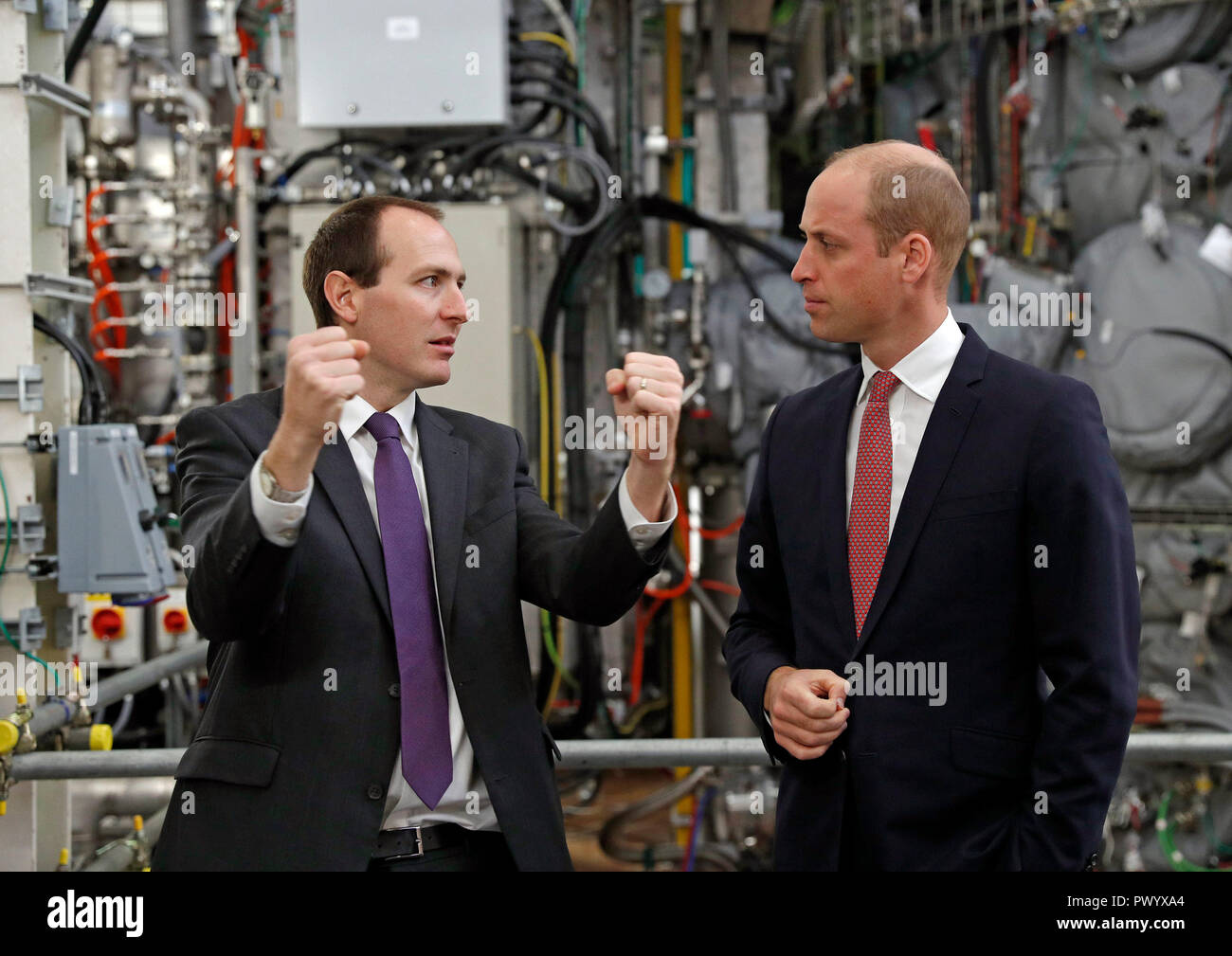 The Duke of Cambridge talks with Professor Ian Chapman, CEO of the UK ...