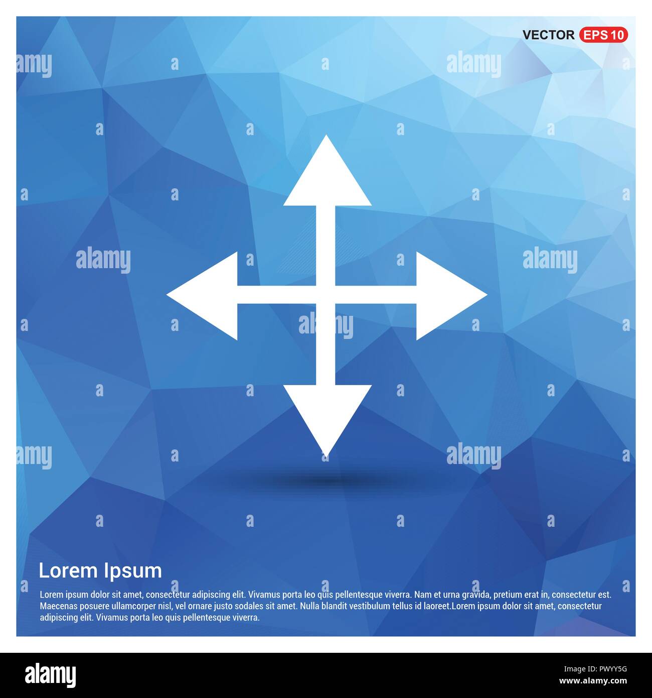 Four Side Arrow Icon Stock Vector Image & Art - Alamy