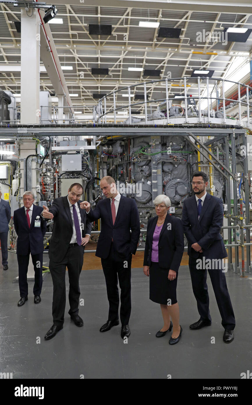 The Duke of Cambridge speaks with Professor Ian Chapman, CEO of the UK ...