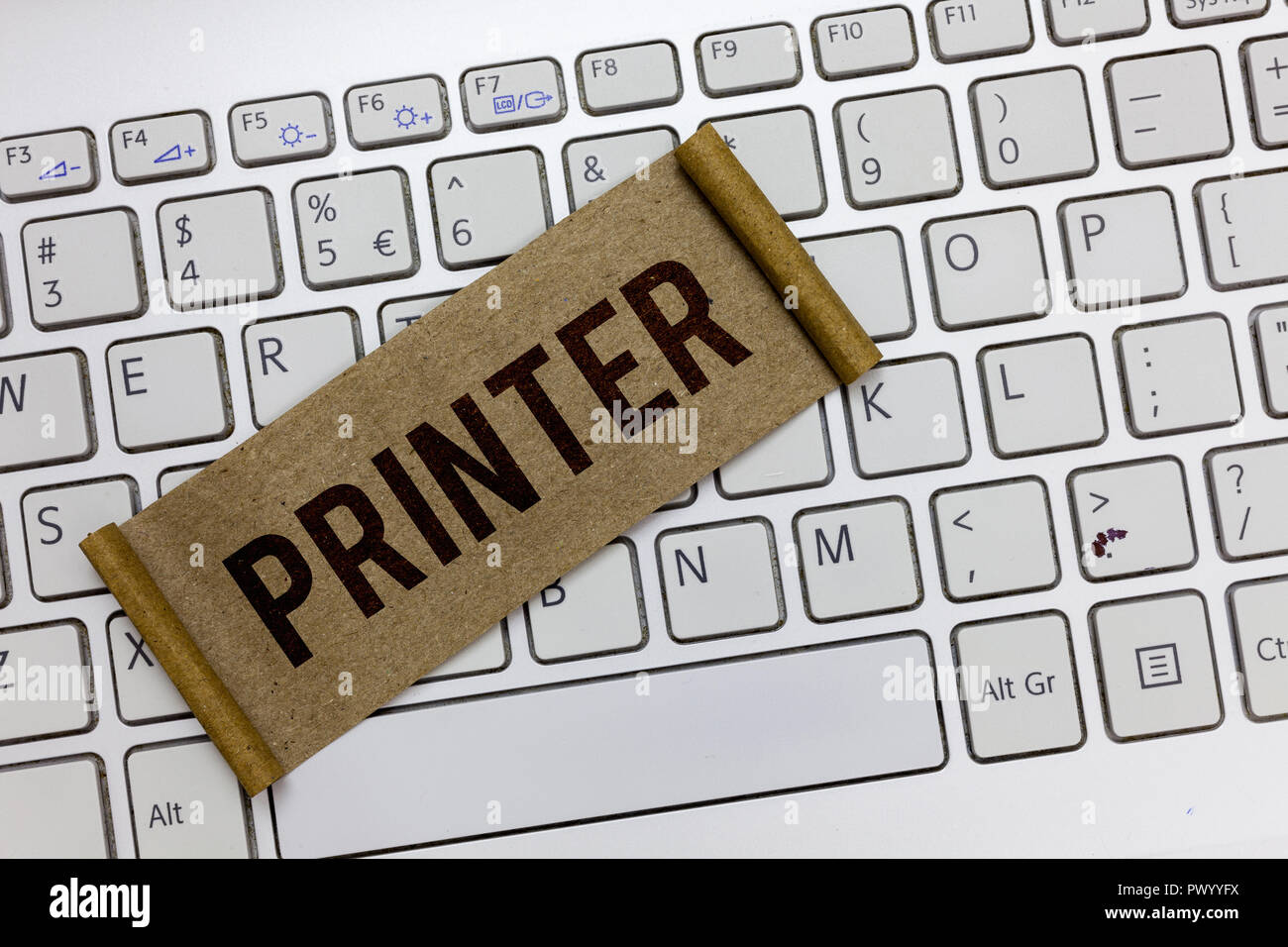 Handwriting text writing Printer. Concept meaning Device used to print ...