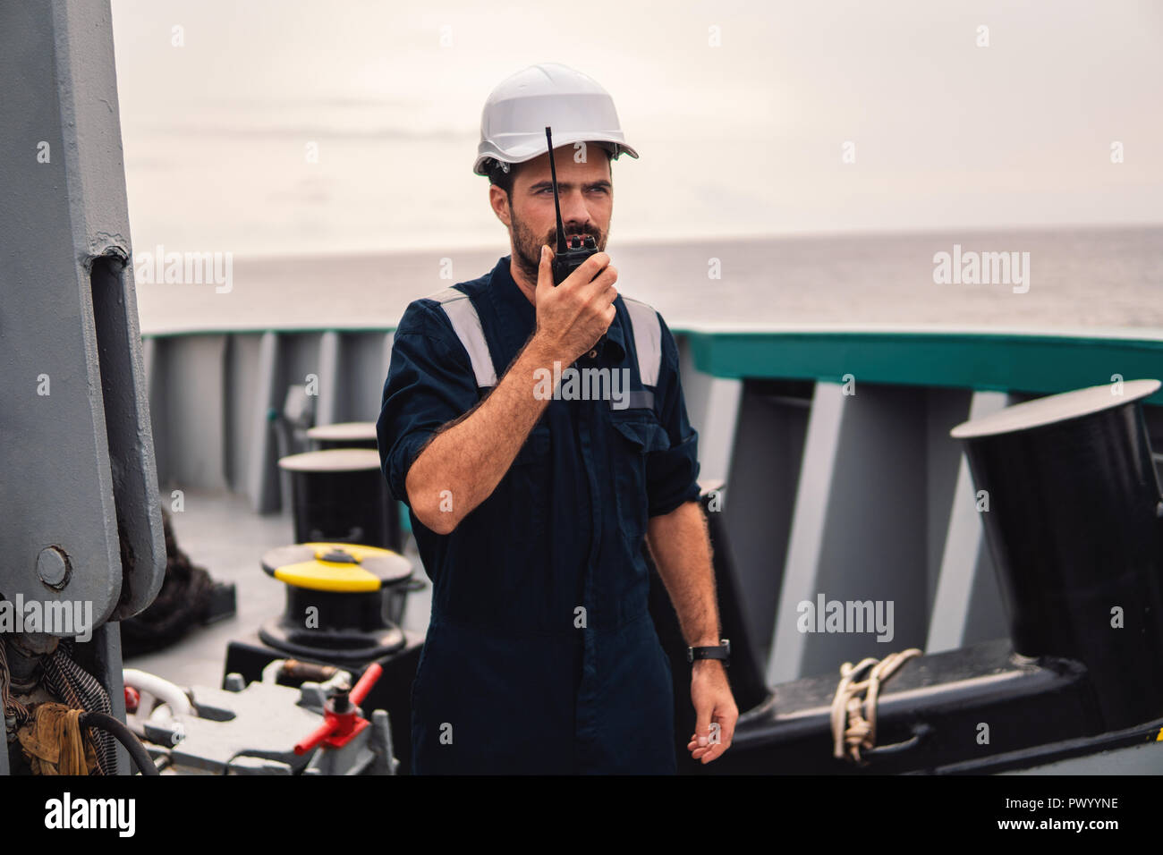 Deck officer on offshore vessel hi-res stock photography and images - Alamy