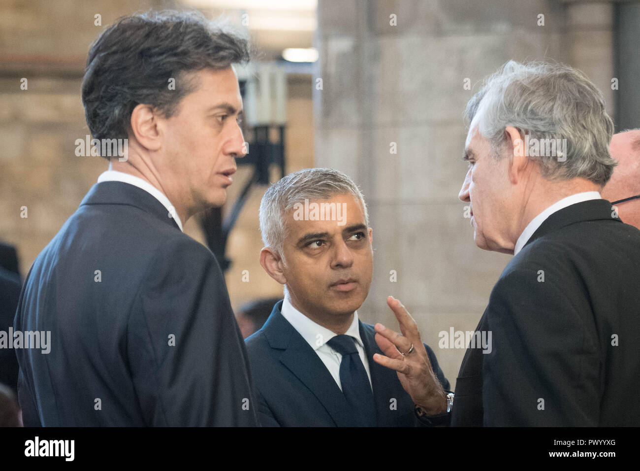 Former Prime Minister Gordon Brown, former Labour leader Ed Miliband ...