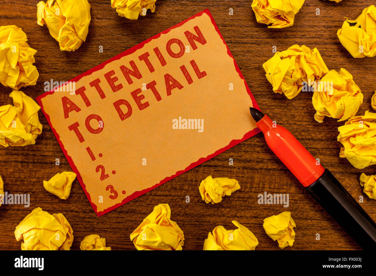 Handwriting text writing Attention To Detail. Concept meaning Achieve ...