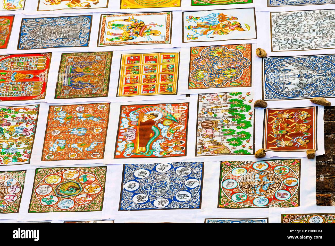 Buddha paintings in Bagan, Myanmar Stock Photo - Alamy