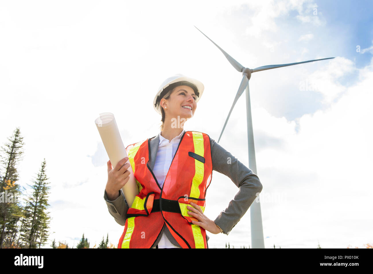 Power station worker woman hi-res stock photography and images - Alamy