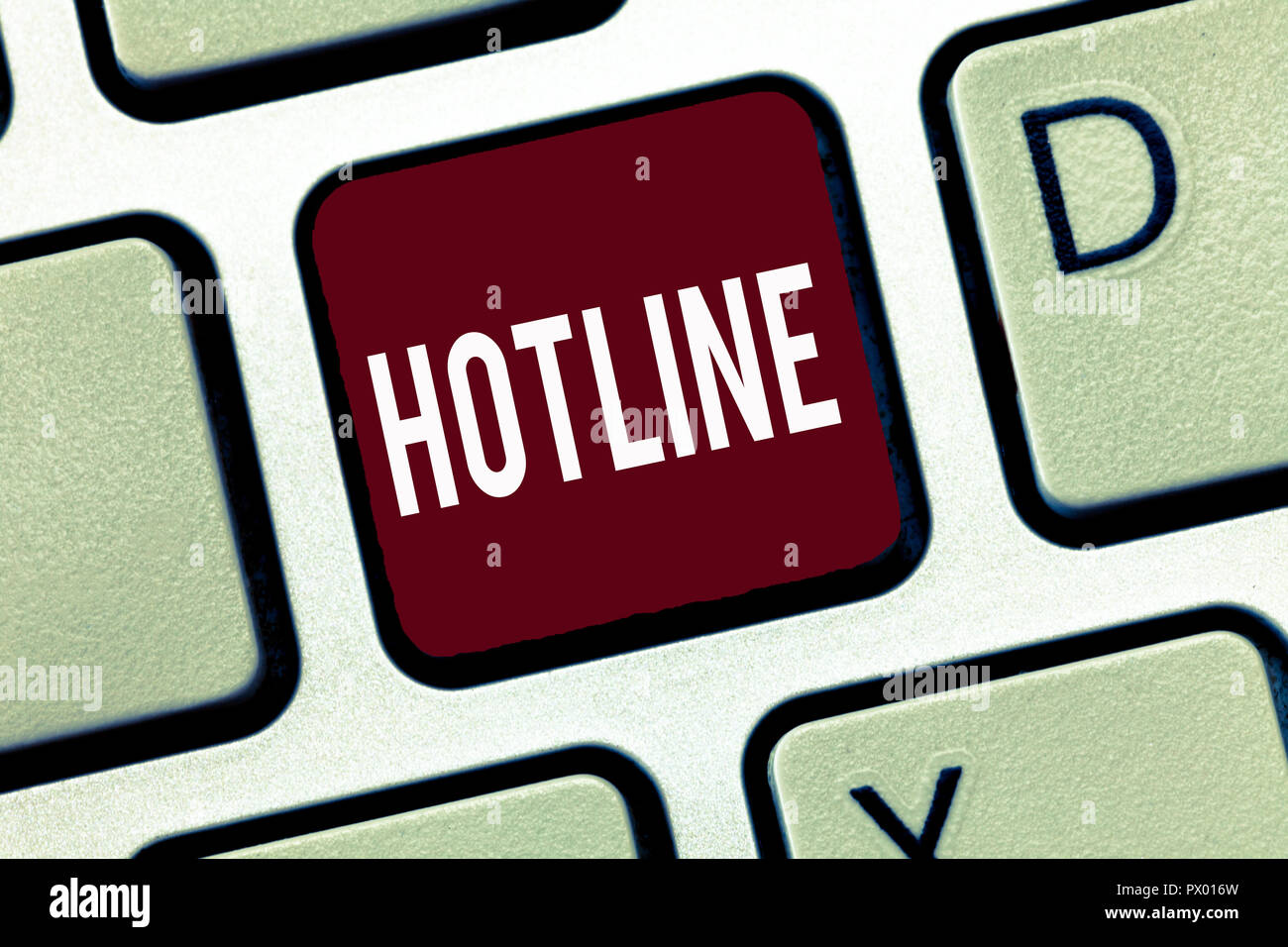 Word writing text Hotline. Business concept for Direct telephone line ...