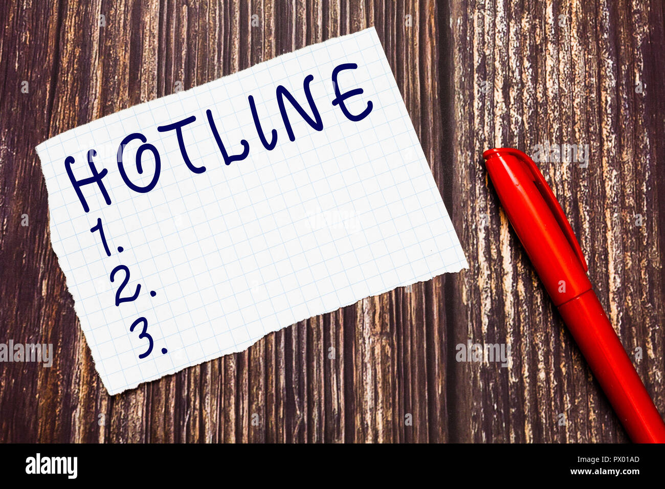 Text sign showing Hotline. Conceptual photo Direct telephone line set ...