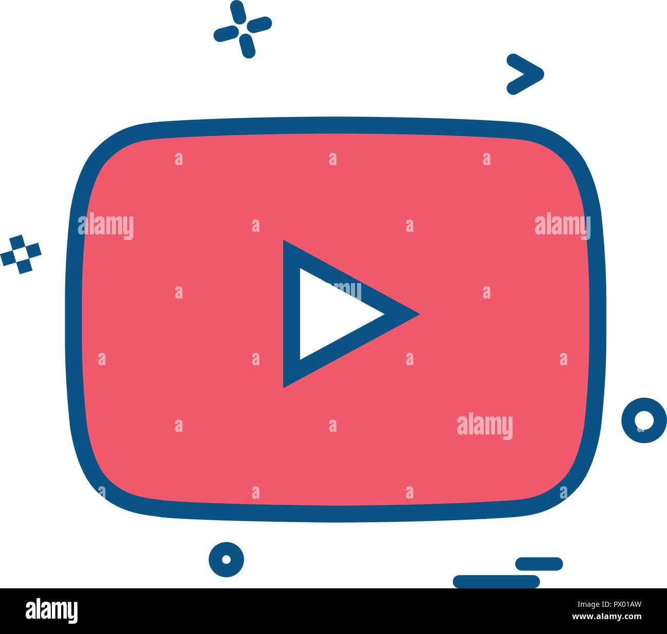 Youtube icon design vector Stock Vector Image & Art - Alamy