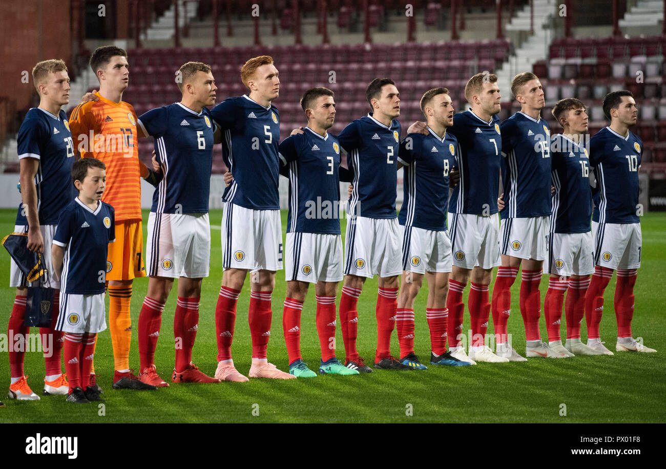 Scotland U21's (left to right) Ross McCrorie, goalkeeper Ross Doohan ...