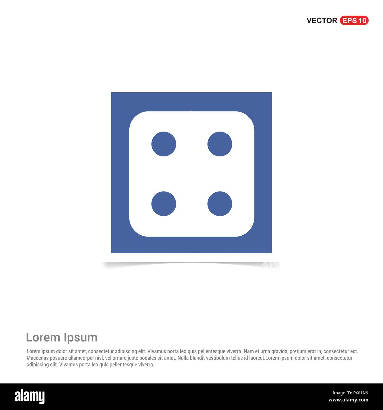Blue line game dice icon hi-res stock photography and images - Alamy