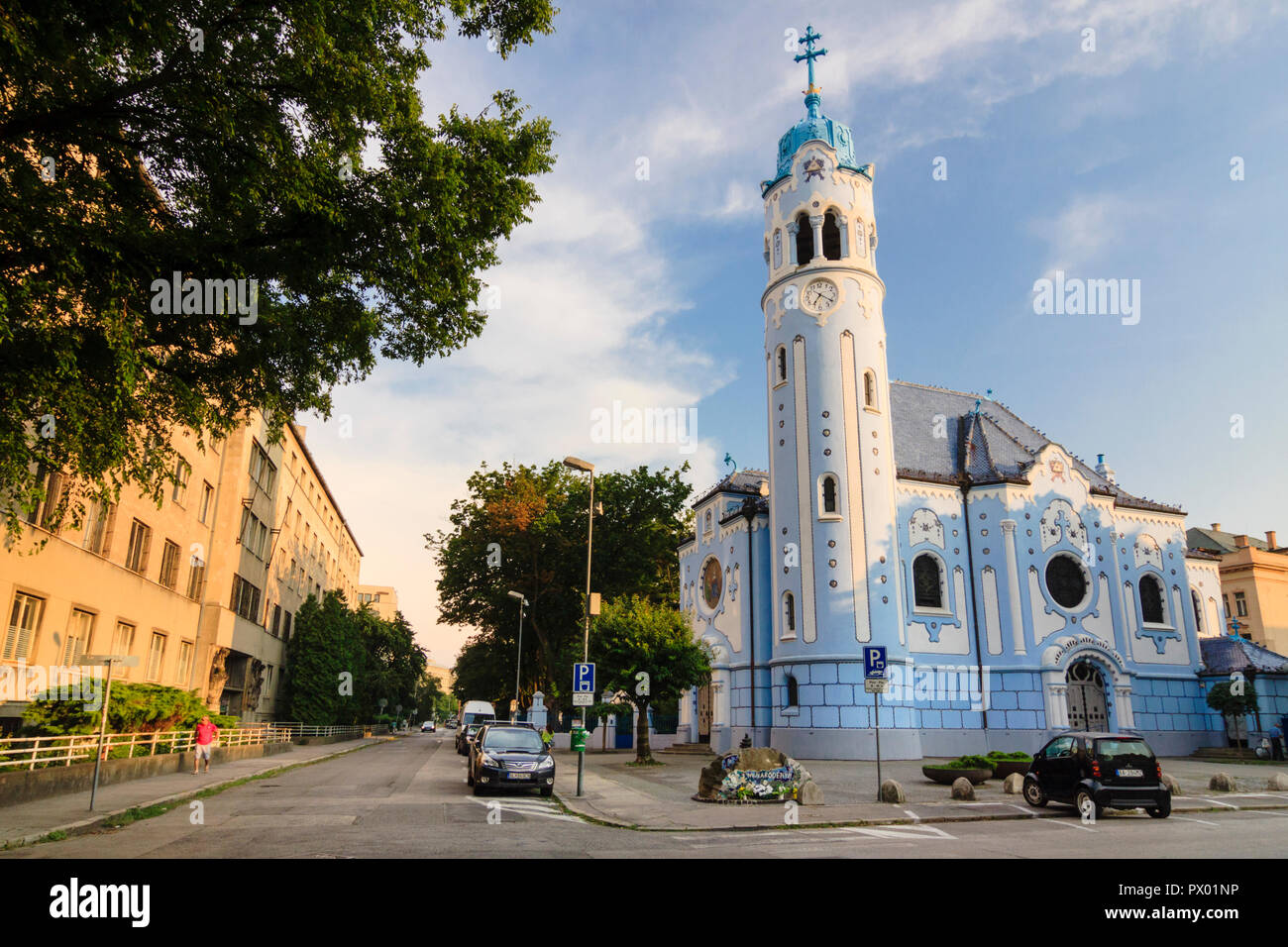 Little Blue Church of St. Elisabeth, Bratislava, Slovakia Stock Photo ...