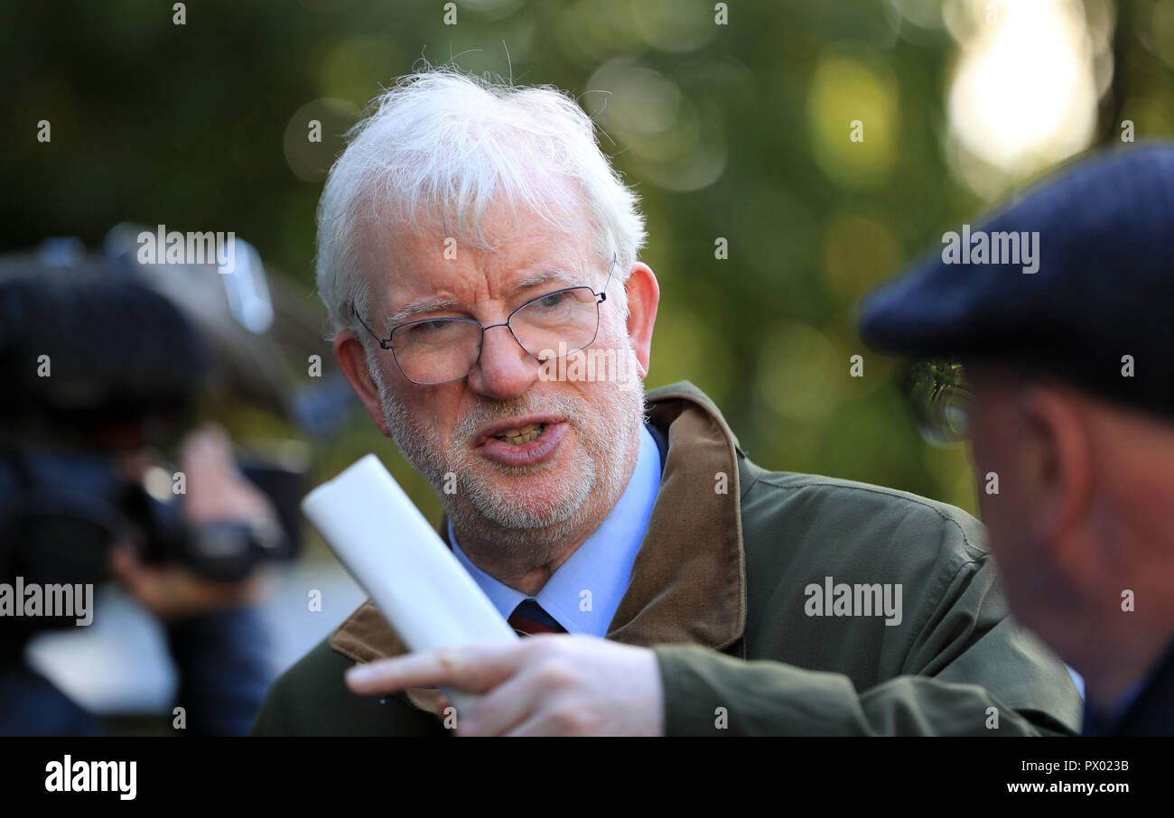 Judge Mr Justice Sweeney talks to Brian Altman QC, Prosecutor in the ...