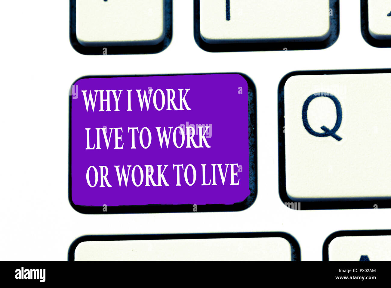 Word writing text Why I Work Live To Work Or Work To Live. Business ...