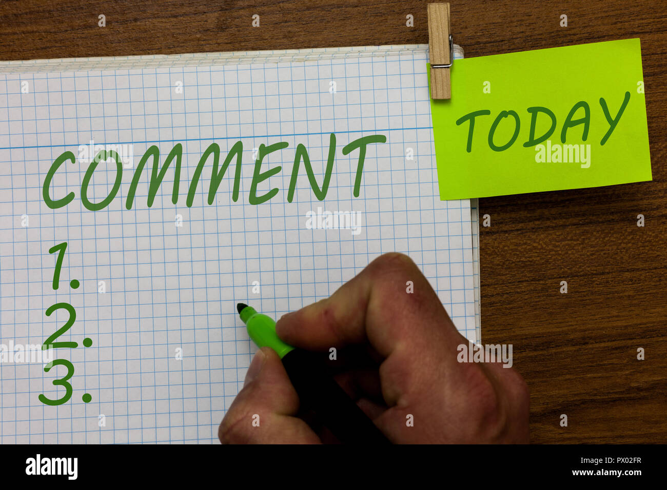 Word writing text Comment. Business concept for Verbal Written remark ...