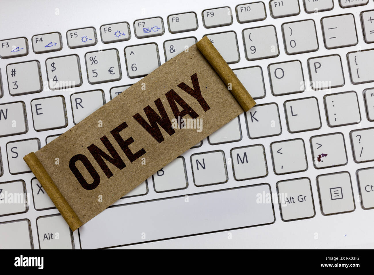 Handwriting text writing One Way. Concept meaning Only direction Street ...