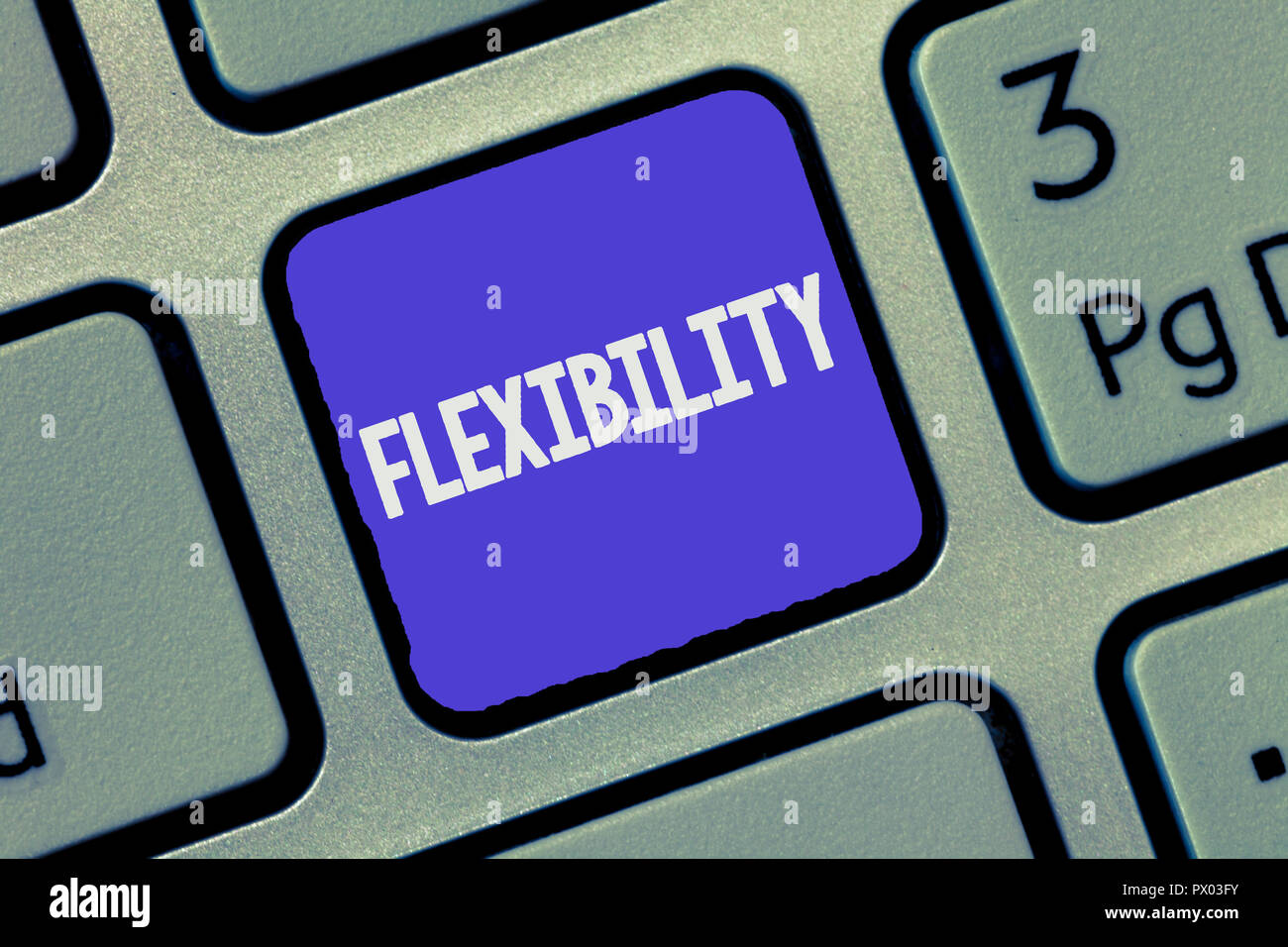 Text sign showing Flexibility. Conceptual photo Quality of bending ...
