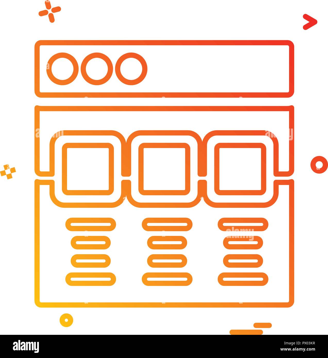 Web layouts icon design vector Stock Vector Image & Art - Alamy