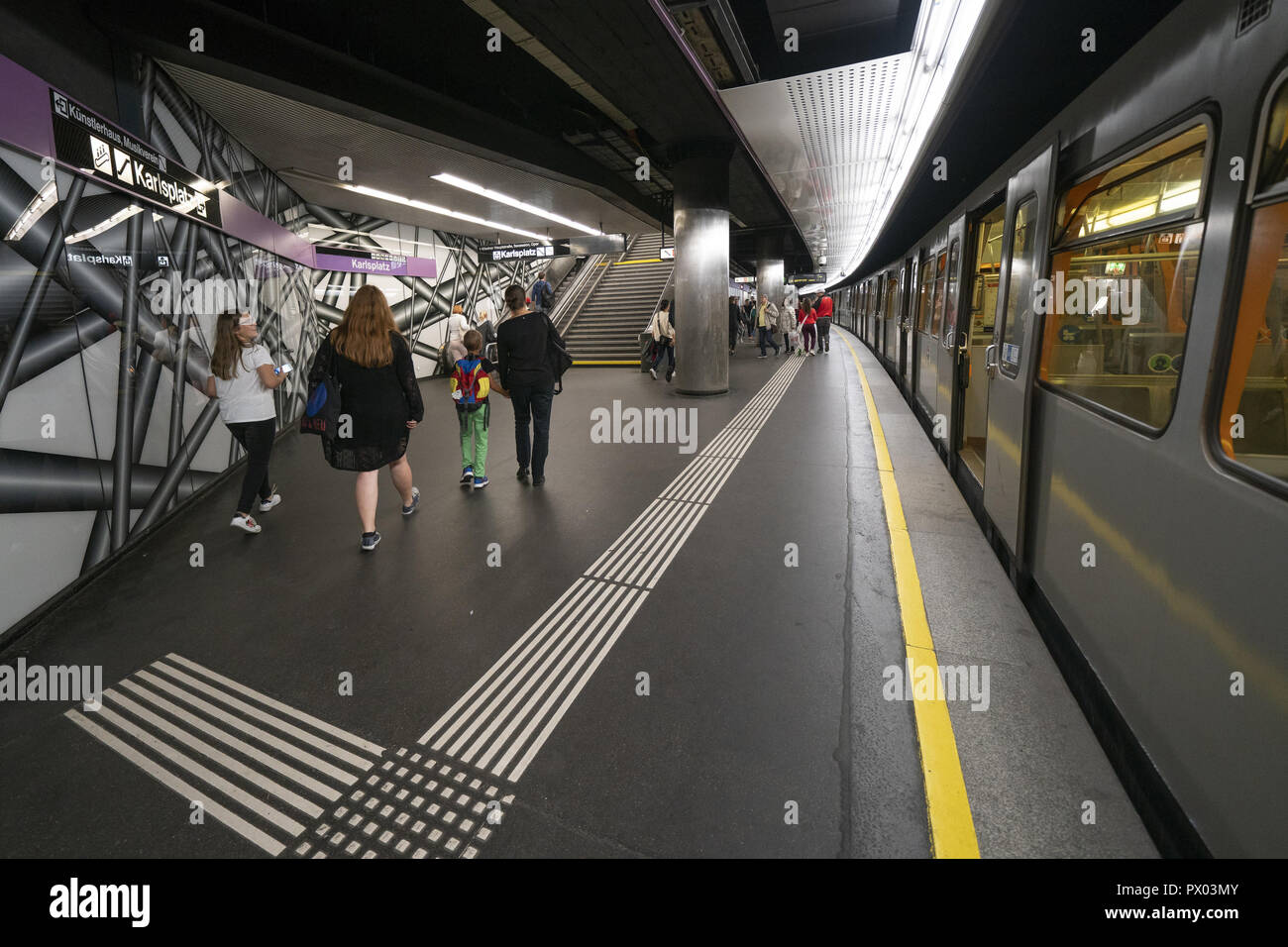 The Vienna Metro that covers the metropolitan area of Vienna, Austria ...