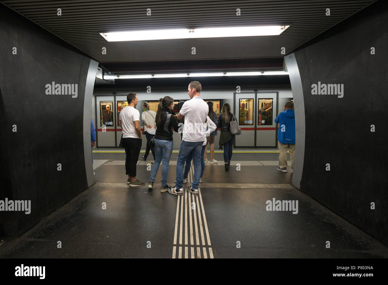 The Vienna Metro that covers the metropolitan area of Vienna, Austria ...
