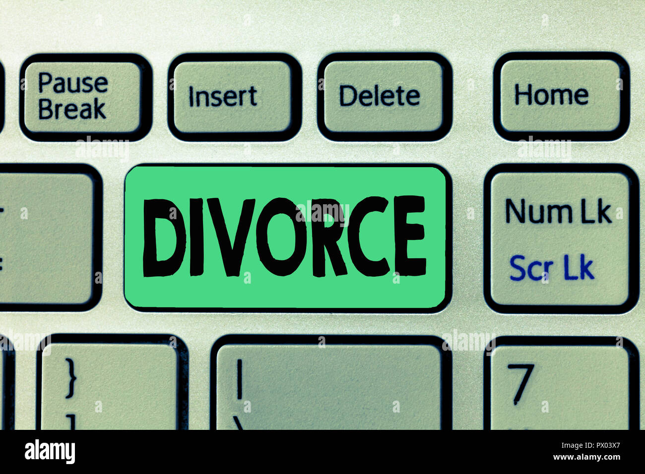 Handwriting text writing Divorce. Concept meaning Legal dissolution of ...