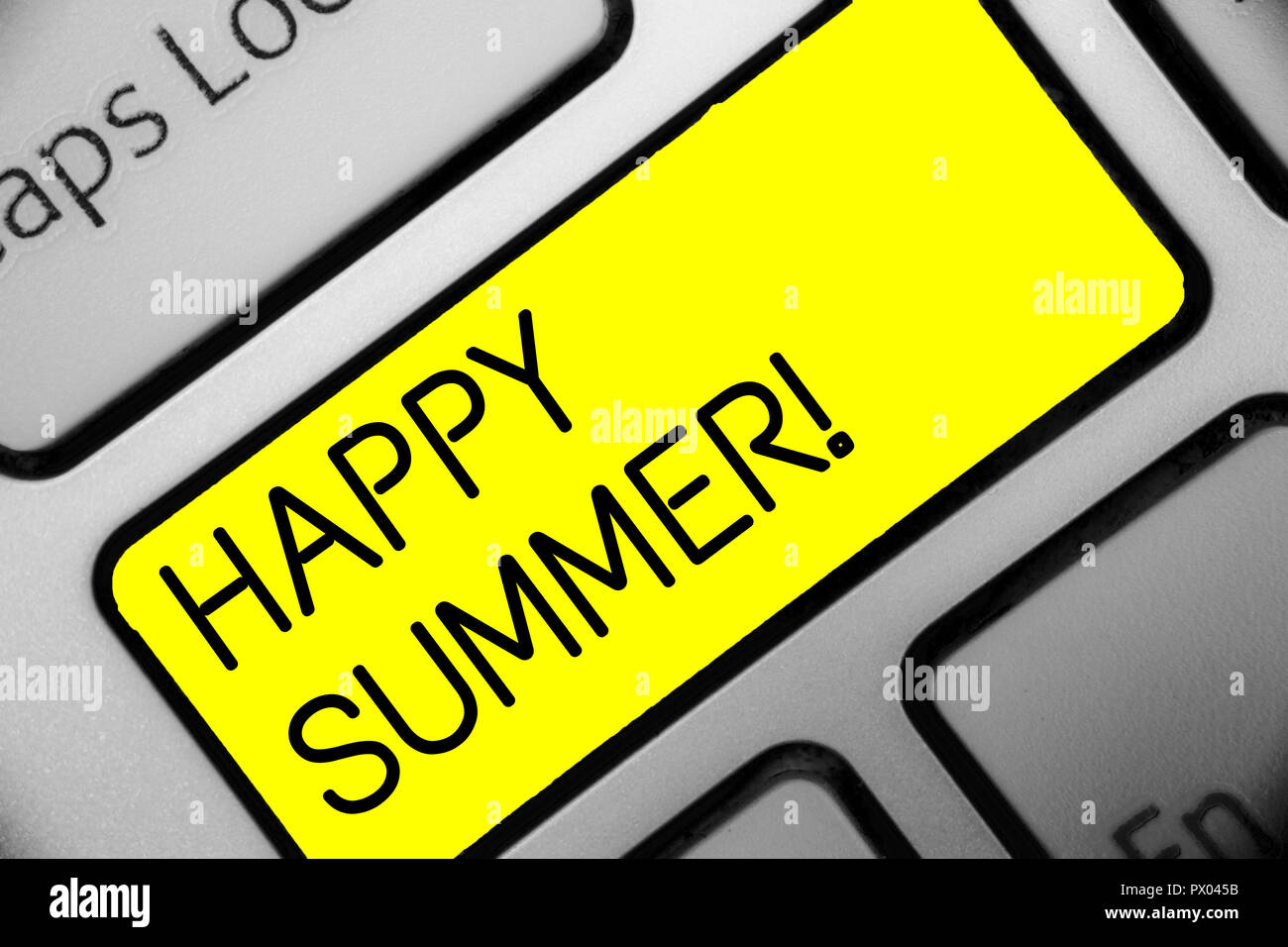 Conceptual hand writing showing Happy Summer. Business photo text ...
