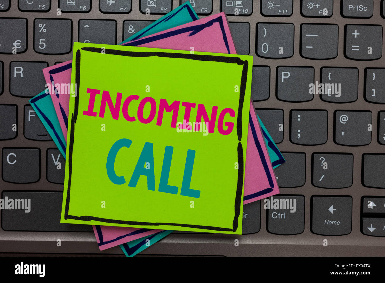 Handwriting text writing Incoming Call. Concept meaning Inbound ...