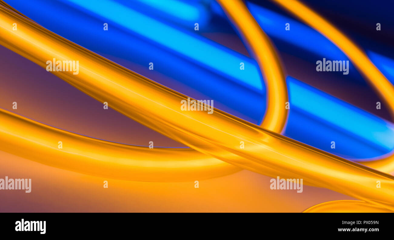 Golden neon abstract light closeup Stock Photo - Alamy