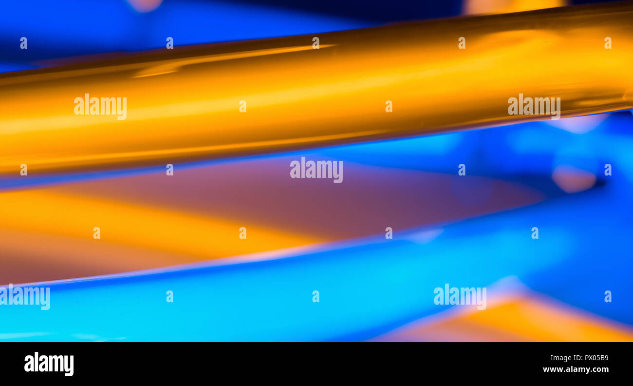 Neon tube lights, lighting circle shape neons Stock Photo - Alamy