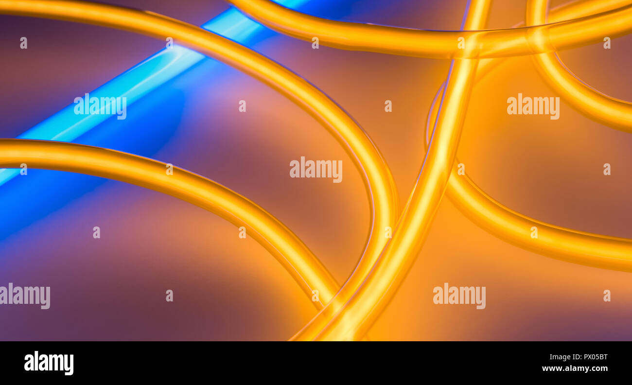 Neon glass tube with gas Stock Photo - Alamy