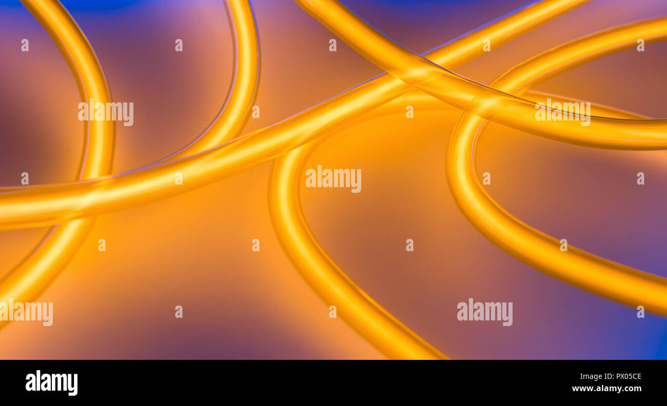 Orange color neon gas tube light Stock Photo - Alamy