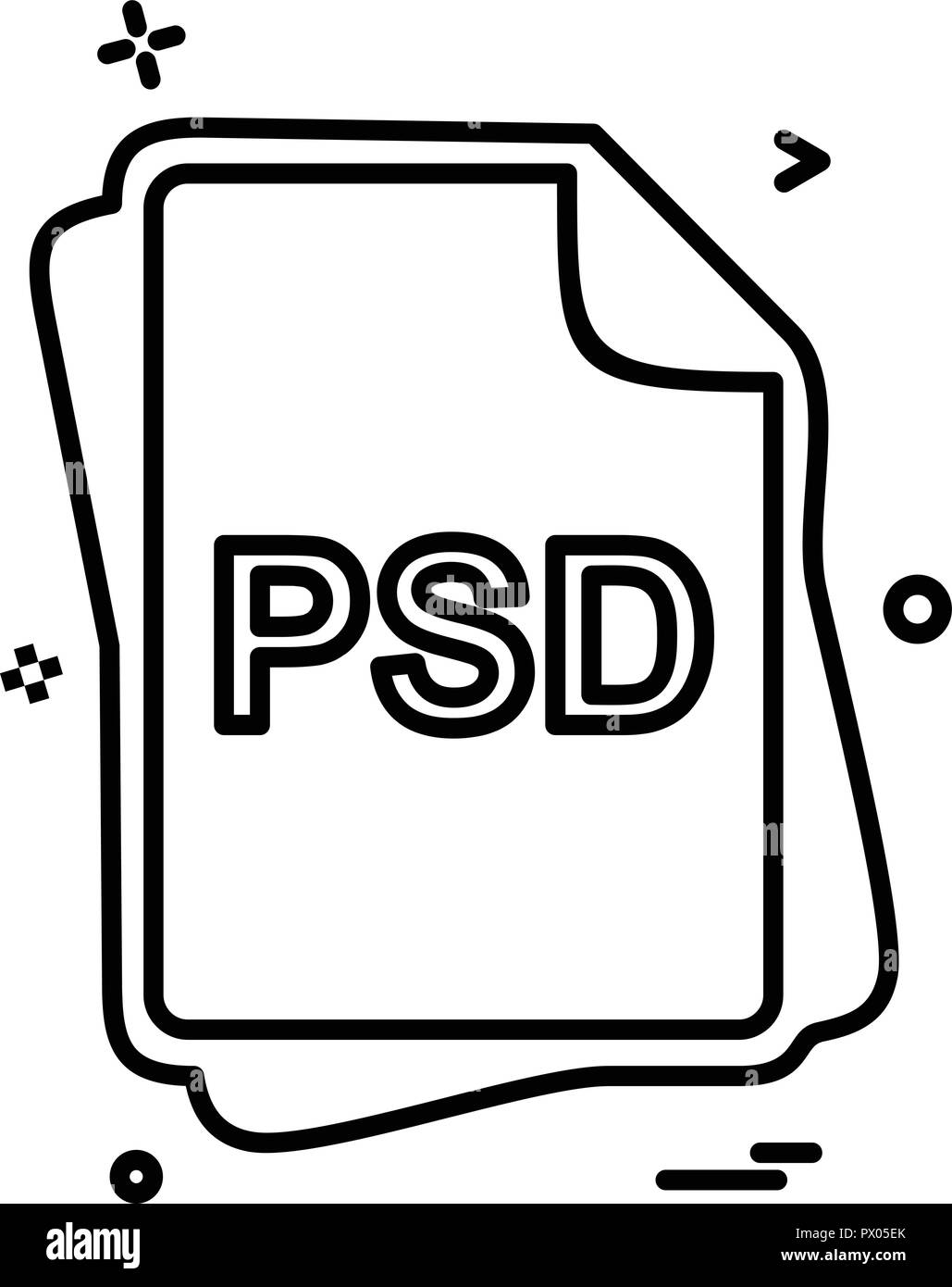 PSD file type icon design vector Stock Vector Image & Art - Alamy