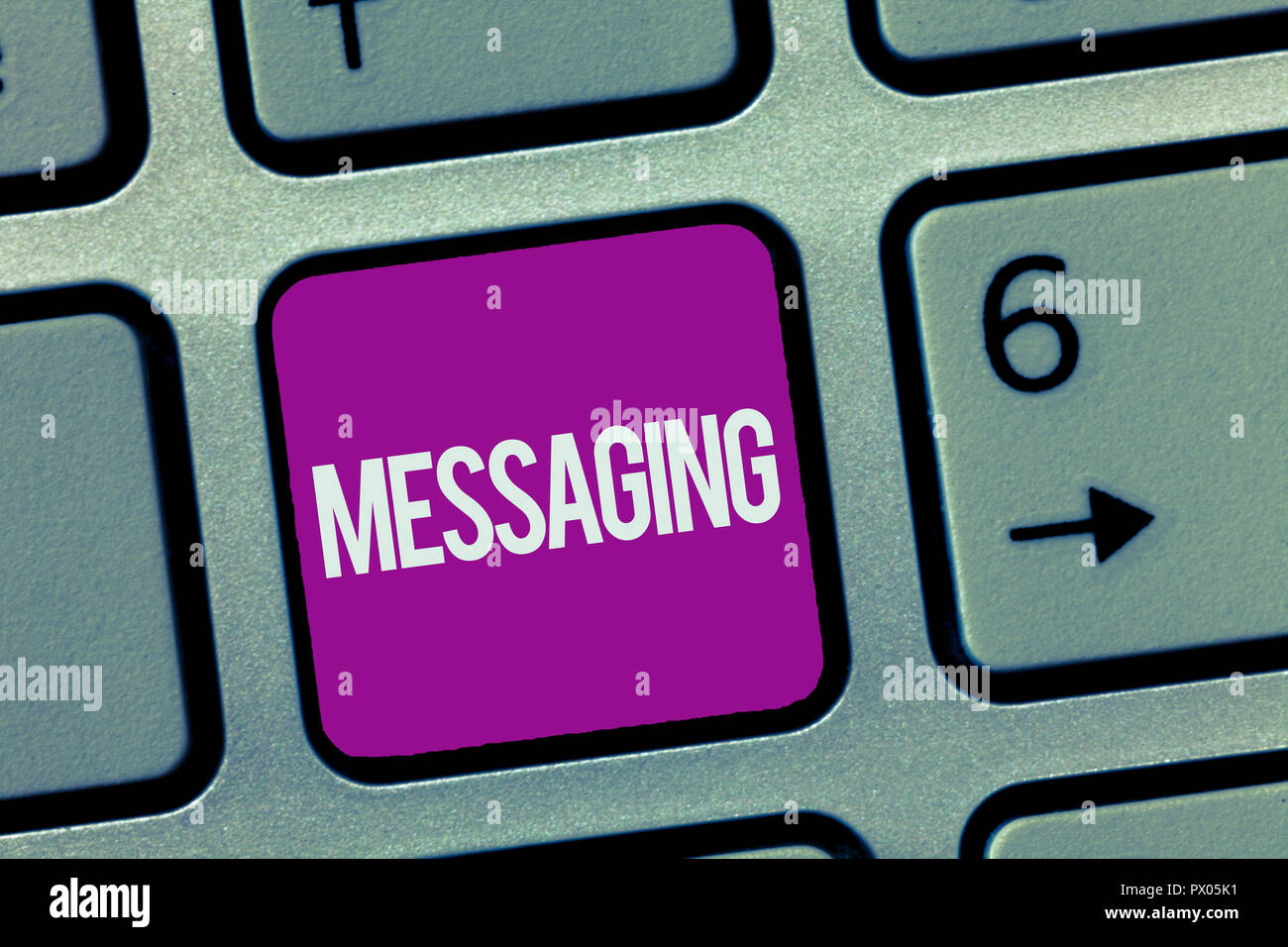 Text sign showing Messaging. Conceptual photo Communication with others ...