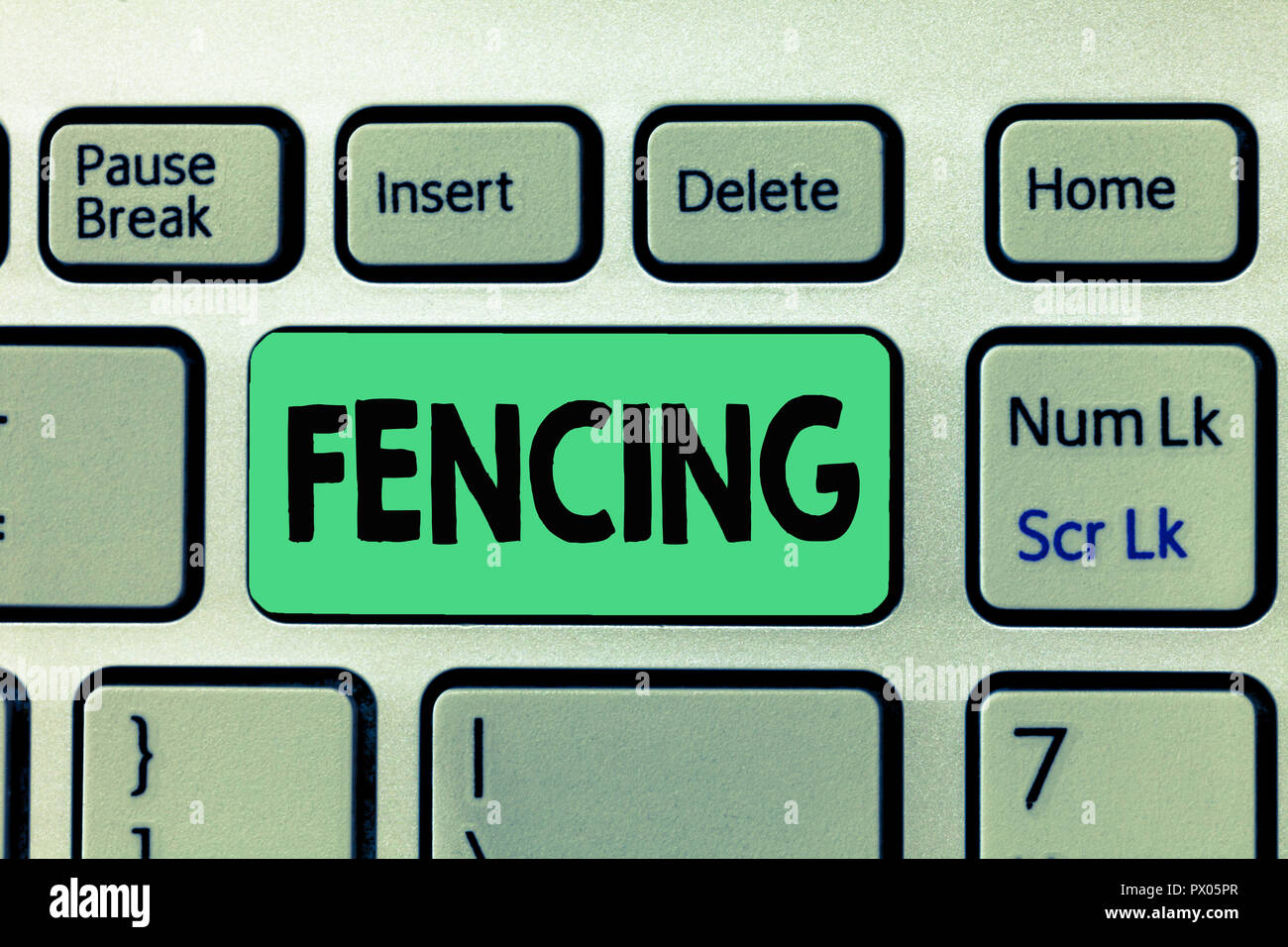 Handwriting text writing Fencing. Concept meaning Competition Sport ...