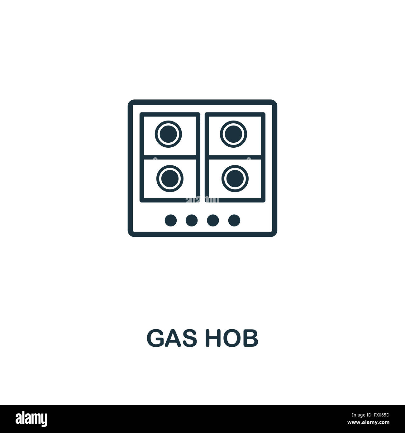 Gas Hob icon. Premium style design from household collection. UX and UI ...